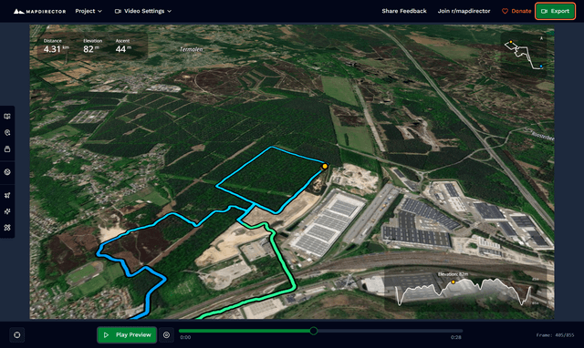 Export Your Strava Activity to a Free 3D Flyover Video
